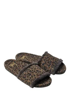 BEEK Gallito Shearling Suede Slide Sandal