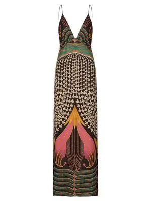 Johanna Ortiz Salento Soul Silk Maxi Dress Multi