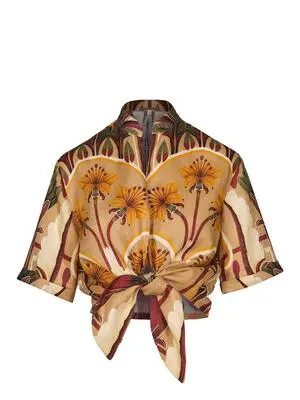 JOHANNA ORTIZ Taveling The Caribbean Linen Shirt