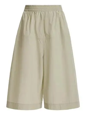 Victoria Beckham Taffeta Bermuda Shorts Light Grey