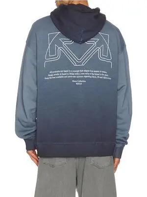 OFF-WHITE Off-white Offline Half Arrow Skate Hoodie In Blue.