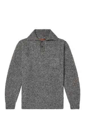 MONITALY Monitaly - Alpaguan Alpaca And Cotton-Blend Polo Shirt - Men - Gray - S