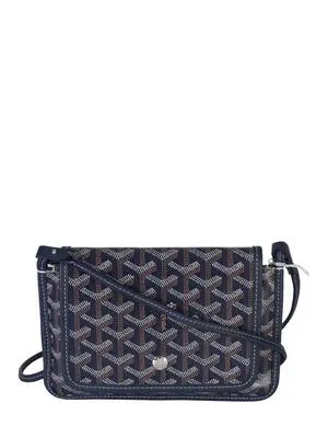 GOYARD Navy Goyardine Canvas Plumet Wallet