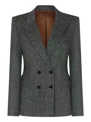 BLAZÉ MILANO Herringbone Double-breasted Blazer