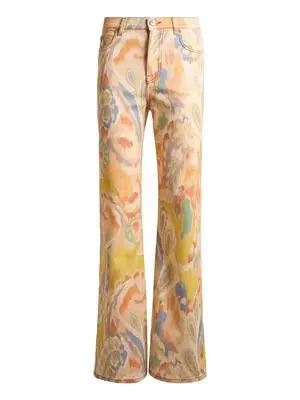ETRO Printed Stretch-Denim Flared Jeans