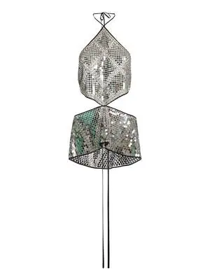 LANVIN Sequin-Embellished Embroidered Silk-Blend Top
