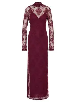 ANIYE BY Aniye By Ruby Noir Vivi Lace Long Dress Red