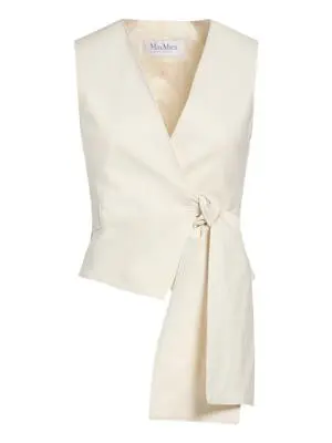 Max Mara Minimalist Solid Color Vest White