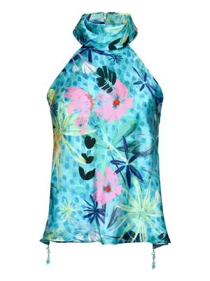 FRANCESCA MIRANDA Rita Silk Halter Top Multi