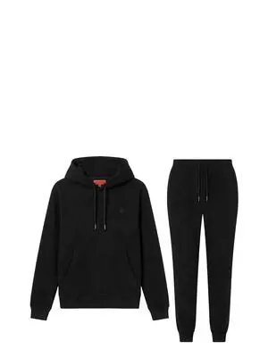 MAISON TANGERINE Women’s Shadow Knit Premium Cotton Sweatshirt & Joggers Tracksuit Set