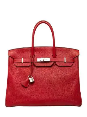 Hermès 2013 Clemence Birkin Retourne 35 Handbag Red