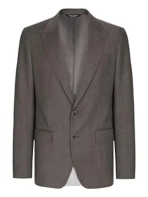 DOLCE & GABBANA Dolce  Gabbana Single-Breasted Flannel Sicilia-Fit Jacket