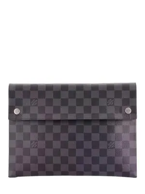 LOUIS VUITTON Pochette Alpha Triple Damier Graphite Clutch Bag