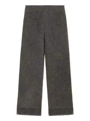 Alanui Fringe-trim Trousers Grey