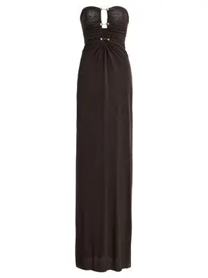 MORE NOIR Alina Cutout Jersey Maxi Dress