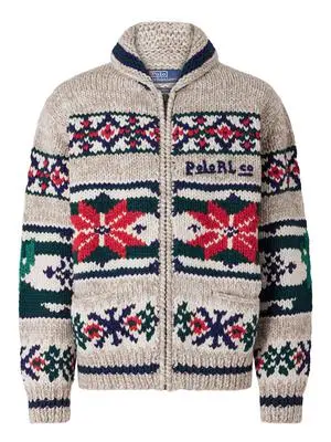 Polo Ralph Lauren Logo-Embroidered Fair Isle Wool Zip-Up Cardigan Multi