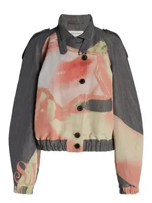 DRIES VAN NOTEN Viri Trench-Detailed Linen-Blend Jacket