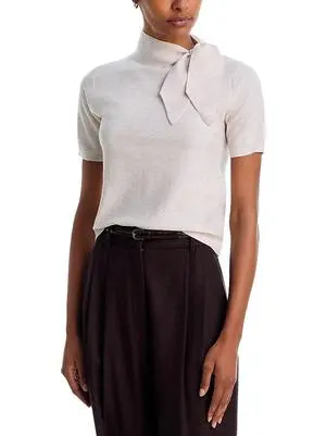 EMME Shimmer Bow Neck Top