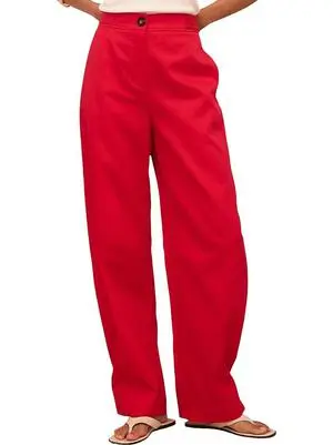 Mint Velvet Wide Leg Utility Trousers - Red