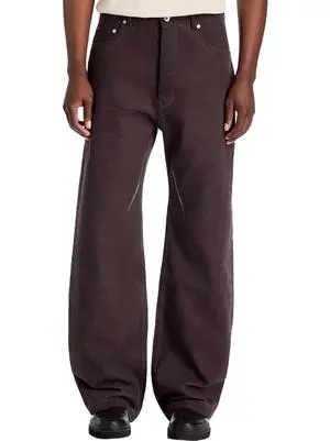 RICK OWENS Geth Baggy Fit 33.5 Jeans In Grape