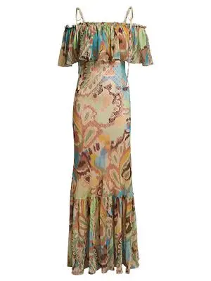 ETRO Off-The-Shoulder Maxi Dress