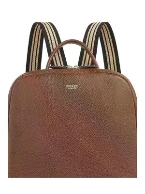 OSPREY LONDON Grainy-leather Striped-strap Backpack Bag