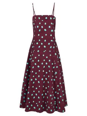 Rosie Assoulin Drop Me A Note Cotton Dress Multi