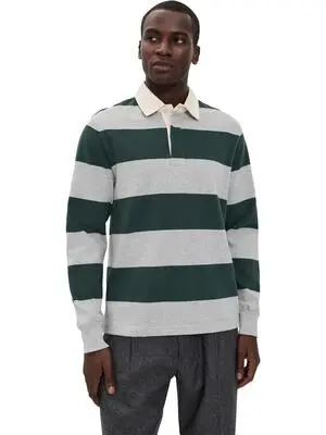 Taylor Stitch The Rugby Shirt Dark Forest Stripe