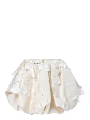 Monse Bubble Cotton-Blend Mini Skirt Ivory