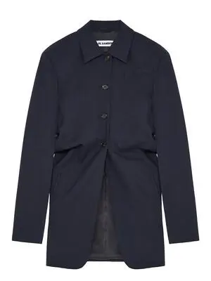 JIL SANDER Contoured Wool Blazer Navy