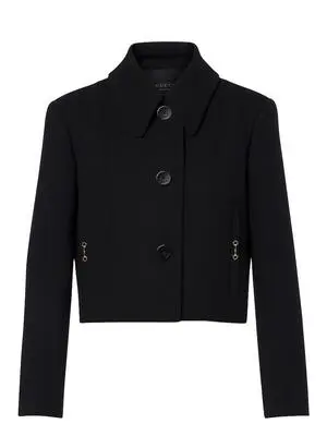 GUCCI Horsebit Wool Crêpe Jacket