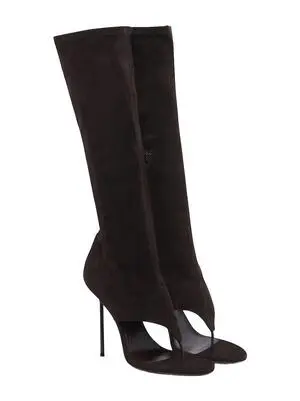 PARIS TEXAS Lidia Cut-out Suede Knee-high Boots