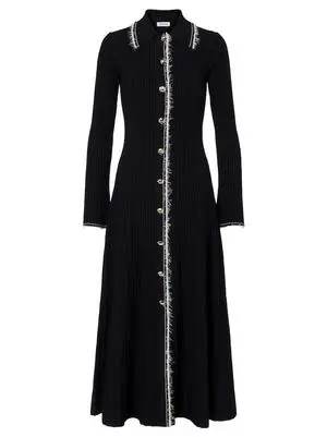 SIMKHAI Ribbed-knit Shirt Dress