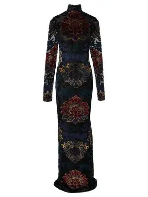 ETRO Embroidered Velvet Gown