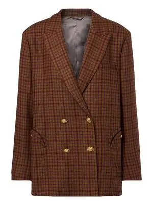 BLAZÉ MILANO Blazé Milano Nightbreak Checked Virgin Wool Blazer