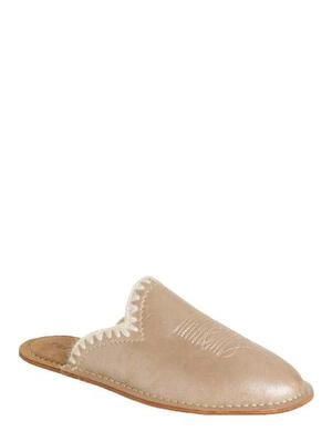 TECOVAS The Olivia Brown Genuine Shearling Lined Mule