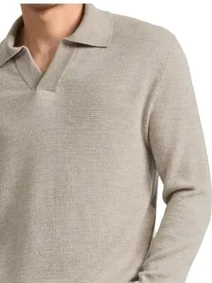 FRESCOBOL CARIOCA Men & Apos;s Wool Knit Johnny-collar Polo Sweater