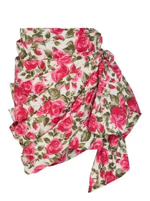 Chloé Floral Side-tie Midi Skirt Multicolor