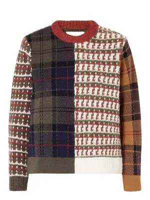 Barbour Ashford Patchwork Wool-blend Sweater - Multi