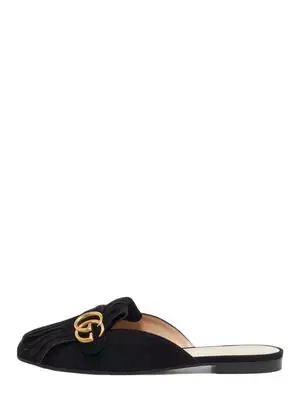 GUCCI Gg Marmont Fringed Mules
