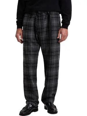 WOOLRICH Prince Of Wales Check Wool-blend Wide-leg Trousers