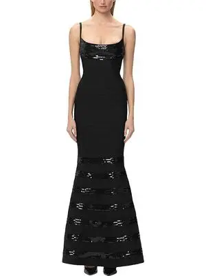 HERVE LEGER The Diana Embellished Bandage Gown