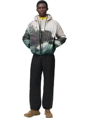 Loewe Puffer Jacket In Technical Shell - Multicolor