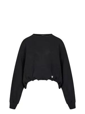 R13 New York 13 Logo-print Cropped Sweatshirt