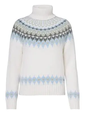 Bogner Ingrid Fair Isle Cashmere Sweater Blue