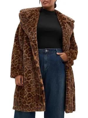 CITY CHIC Remi Faux Fur Coat At Nordstrom