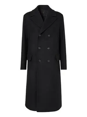 FENDI Fendi Men Double-Breasted Wool And Angora Blend Coat