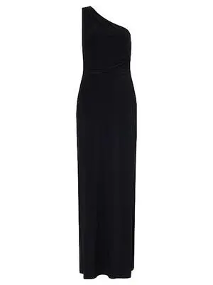 Ralph Lauren One-shoulder Jersey Maxi Dress 8 Black
