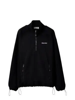 Miu Miu Miu Miu Women Fleece Sweatshirt With Lettering Logo Embroidery Multicolor