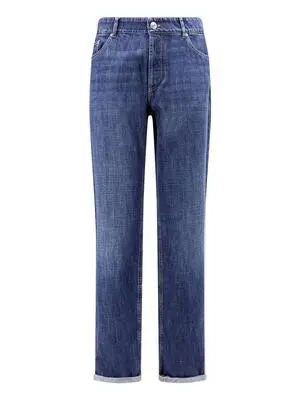 Brunello Cucinelli Traditional Fit Light Denim Jeans - Multicolor